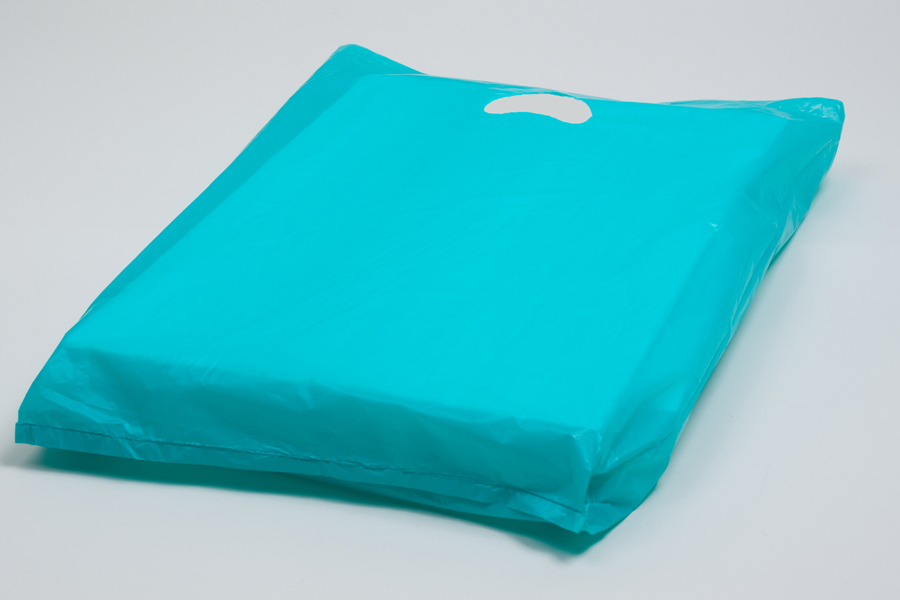 13x3x21 Satin Teal High Density Plastic Bags